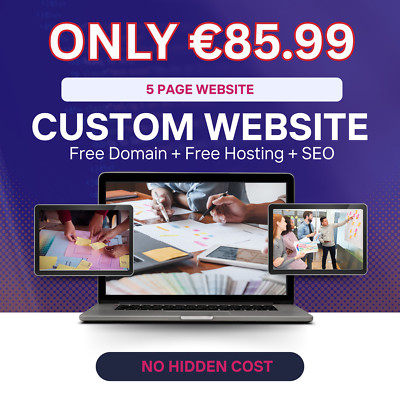 5 PAGES BESPOKE WEBSITE WEB DESIGN PERSONAL OR BUSINESS | eBay