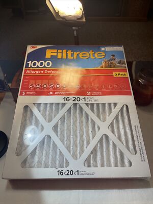 3M Filtrete Allergen Defense Furnace Filter 16x20x1 2-PACK 51141314563 ...