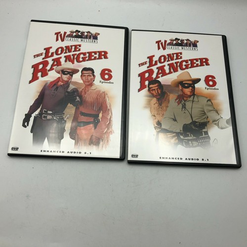 TV Classic Westerns The Lone Ranger Lot Of 2 DVD With 6 Episodes On ...