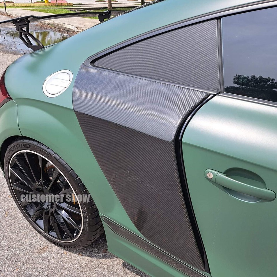REAL CARBON Side Door Blades Fender Trims BODYKIT For Audi TT TTS TTRS ...