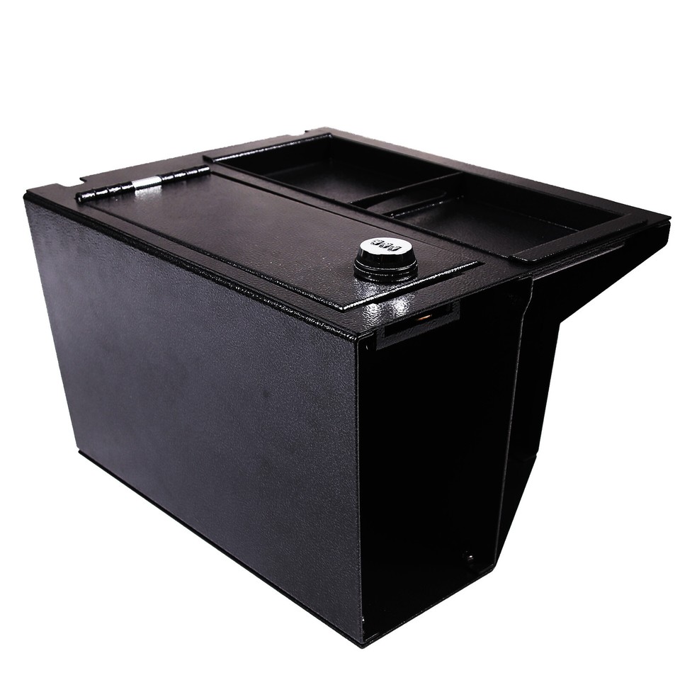 For TOYOTA Tundra 14-2020 2021 Center Console Safe GUN Storage Lock Box ...