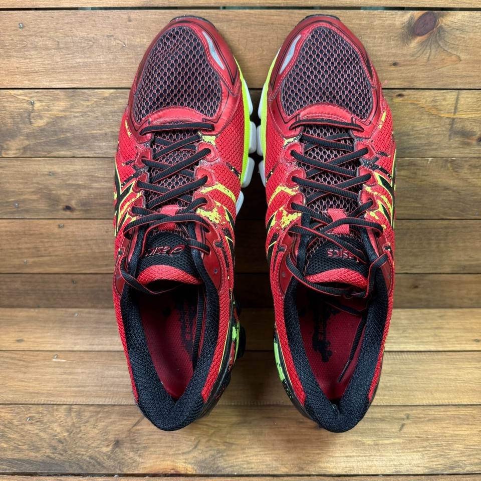 ASICS Gel Sendai 2 Black Flash Yellow Men's Size 14 Athletic Running ...