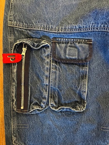 Vintage 90’s Y2K Paco Blue Denim Cargo Jeans Streetwear 38x30 Super ...