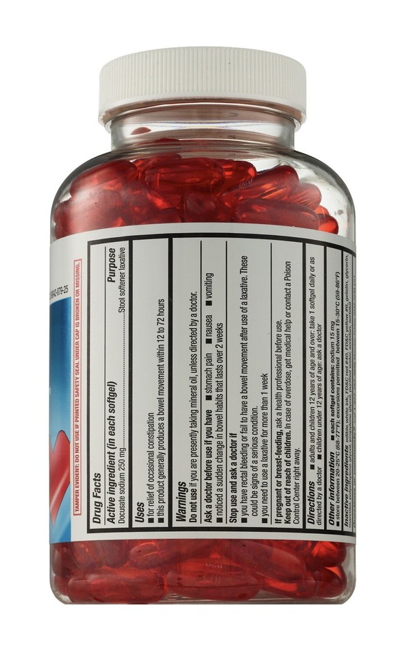 CVS Extra Strength Stool Softener 250 mg Docusate Sodium 250 Softgels ...