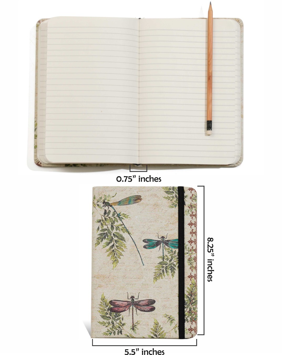Handcraft Dragonfly (8x6 Inch) Vegan Leather Notebook Journal Diary ...