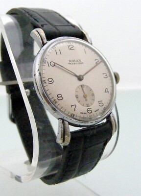 Vintage Men´s Rolex Marconi watch circa 1940, chrome case steel back | eBay