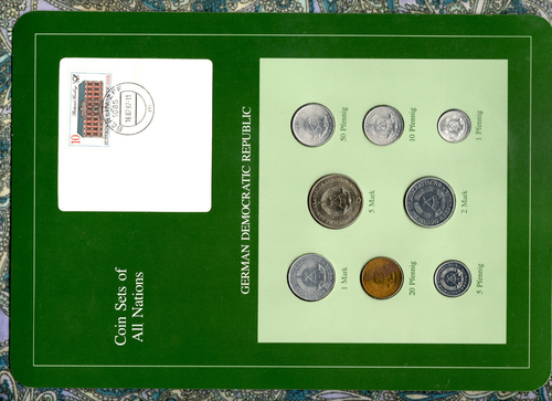 Coin sets of all nations East Germany GDR 1979-1981 UNC 5 Mark 1981 KM ...