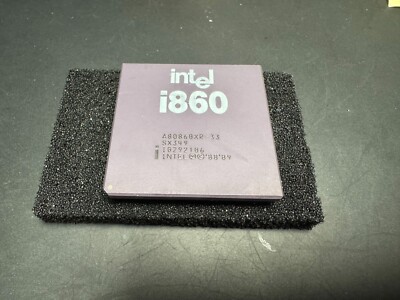 Vintage Intel i860 A80860XR-33 SX349 RISC CPU Ceramic RARE SSpec Retro ...