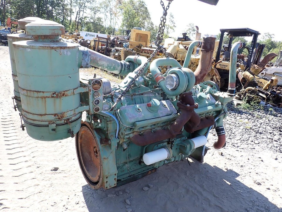 Detroit Diesel 16V71TT Twin Turbo Engine RUNS STRONG! VIDEO! 16V71 V16 ...