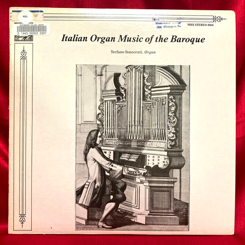 MHS LP - ITALIAN ORGAN MUSIC OF THE BAROQUE STEFANO INNOCENTI, ORGAN | eBay