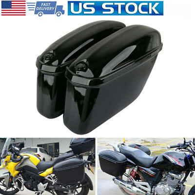 Glossy Black Side Cases 22L Hard Trunk Saddle Bags Rear Side Box for ...