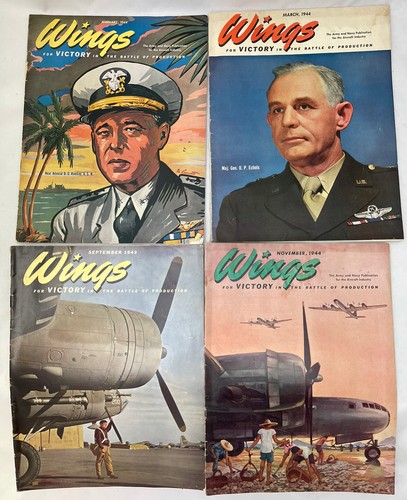 WINGS for Victory Magazine 1943-1944 Aviation Production WW2 Era Lot 2 ...