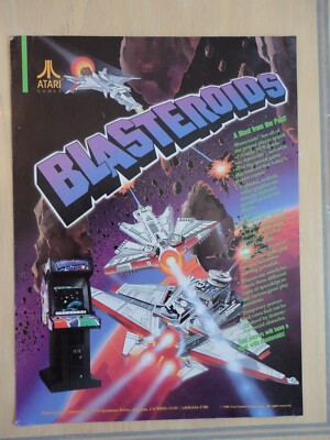 Blasteroids Video Arcade Machine Flyer Original Magazine Pull Out ...