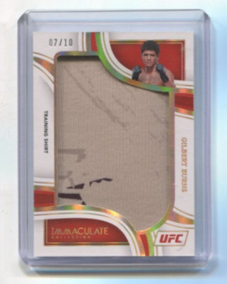 2023 Panini Immaculate UFC - GILBERT BURNS - Jumbo Worn Training Shirt ...