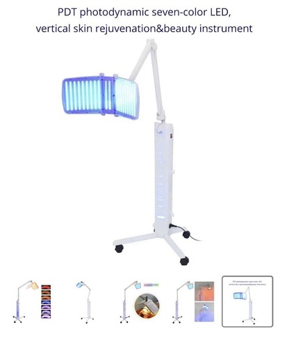 LED Facial Photon Light 7 Colors Beauty Skin Device Therapy PDT Lamp ...