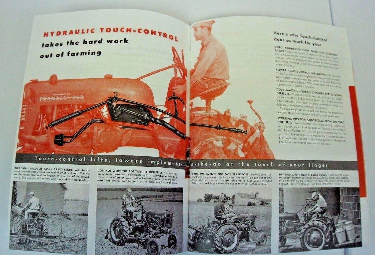 IH McCormick Farmall Cub Tractor w/ Fast Hitch Sales Brochure Booklet ...