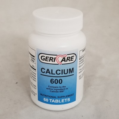 Geri-Care Calcium 600 mg Dietary Supplement, 60 Tablets 357896746063VL ...