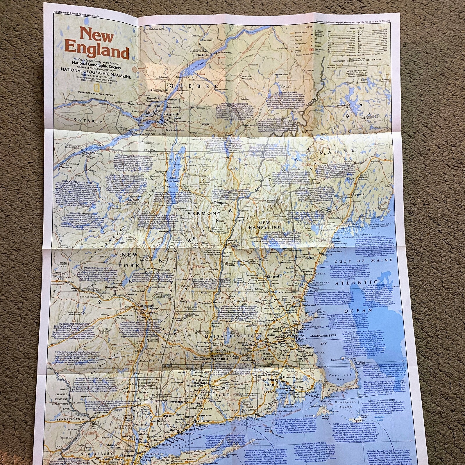Lot Of 9 Vintage National Geographic Maps Inserts Supplements 60s 80s ...
