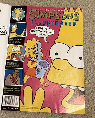 Simpsons Illustrated Magazine with Bart and Lisa's School Newspaper ...
