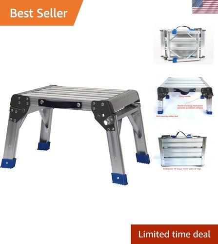 Foldable Aluminum Platform & Step Stool 350 lbs. Maximum Capacity | eBay