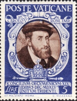 Vatican #Mi136 MNH 1946 Tridentine Council Emperor Charles Carolus V ...