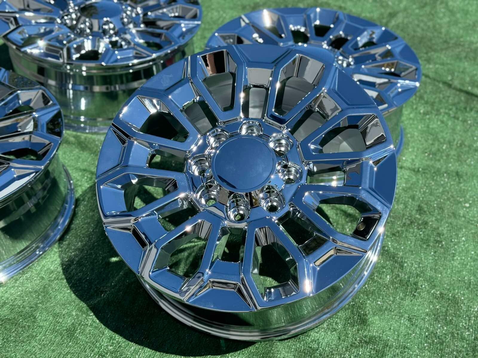22" Chrome Wheels 22x8.5 8x180 Rims 2500 3500 Chevy Silverado GMC ...