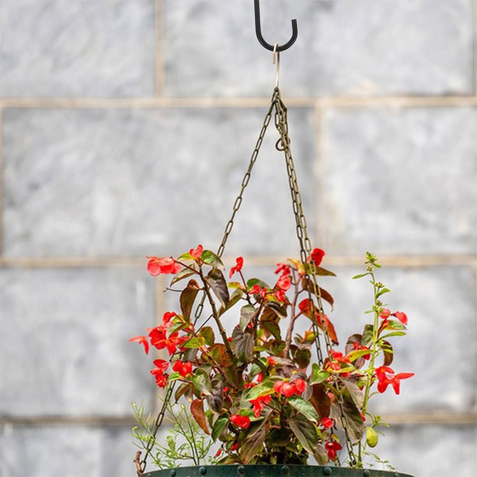 6 Pcs Iron Balcony Basket Hooks Outdoor Decorative Wall Hangers for ...