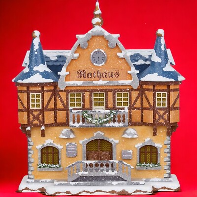 Hubrig Volkskunst | Winterkinder | Winterhaus | Rathaus | elektrisch ...