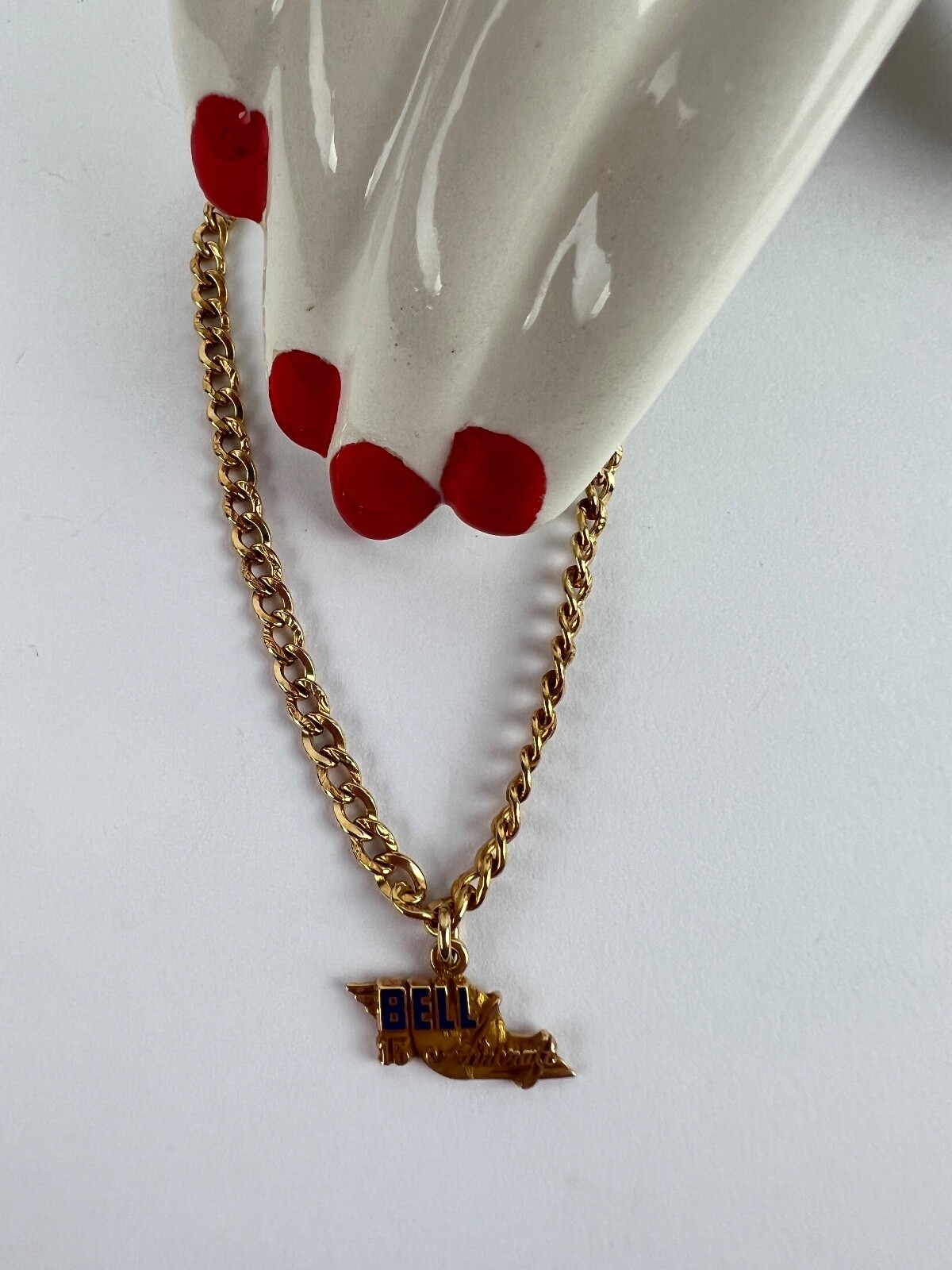 CTO 10K Gold Bell Aircraft Employee Service Charm on 1/20 12K Gold Fill ...