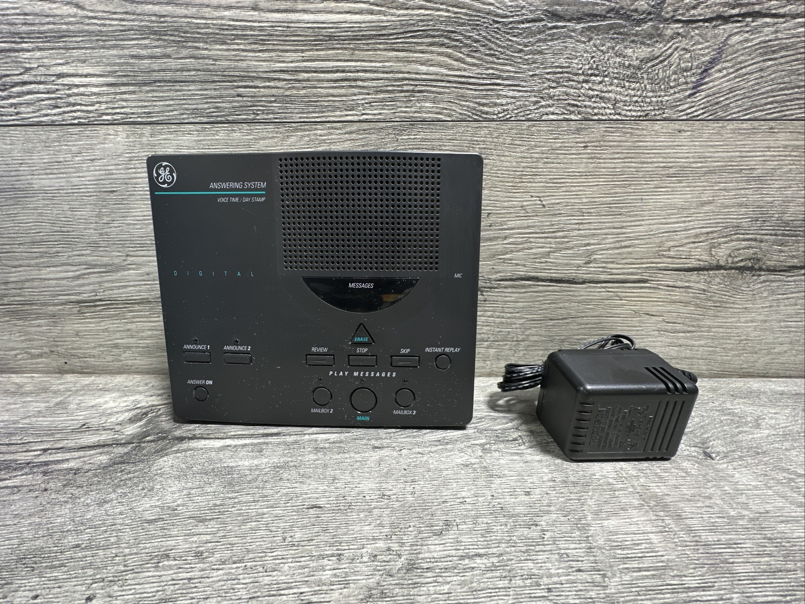 GE 2-9876B Digital Telephone Answering System - 3 Mailboxes w PowerCord ...