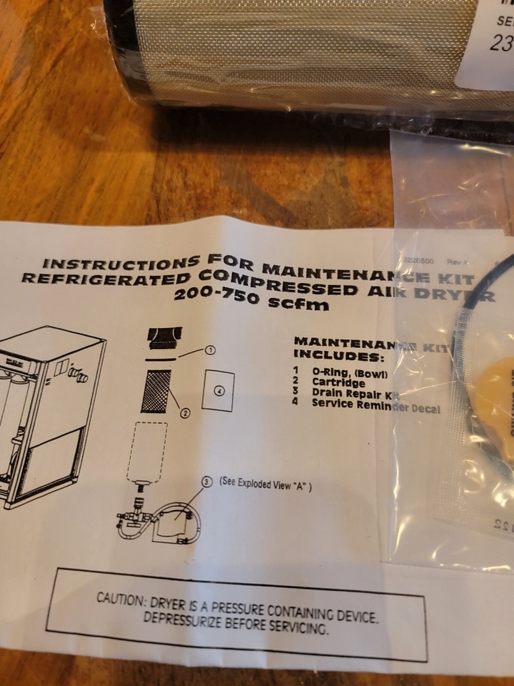 Hankison Maintenance Kit for Refrig Comp Air Dryer HPRPMK24S. 3240592 ...
