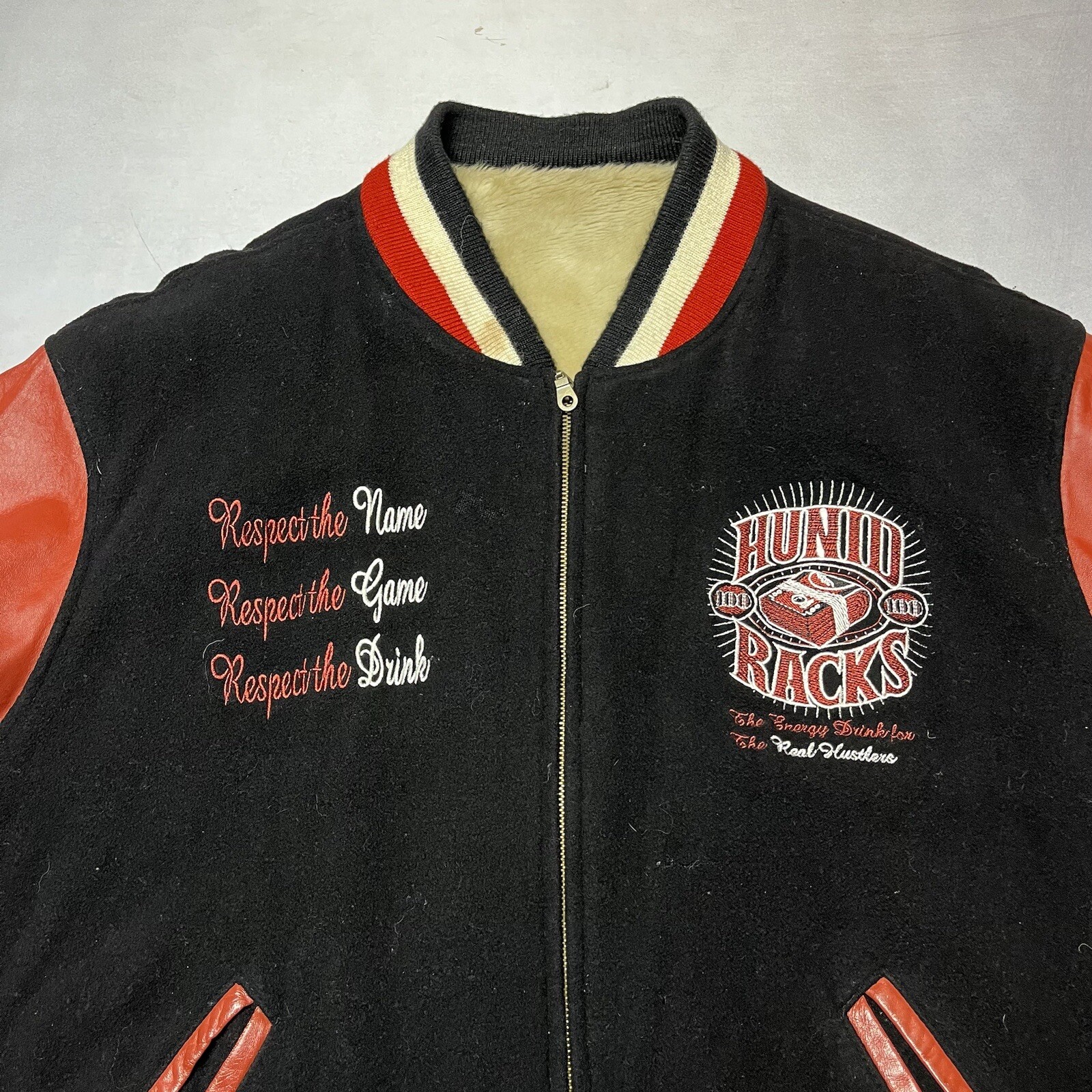 Vintage Hunid Racks Energy Drink Bay Area Rap Varsity… - Gem