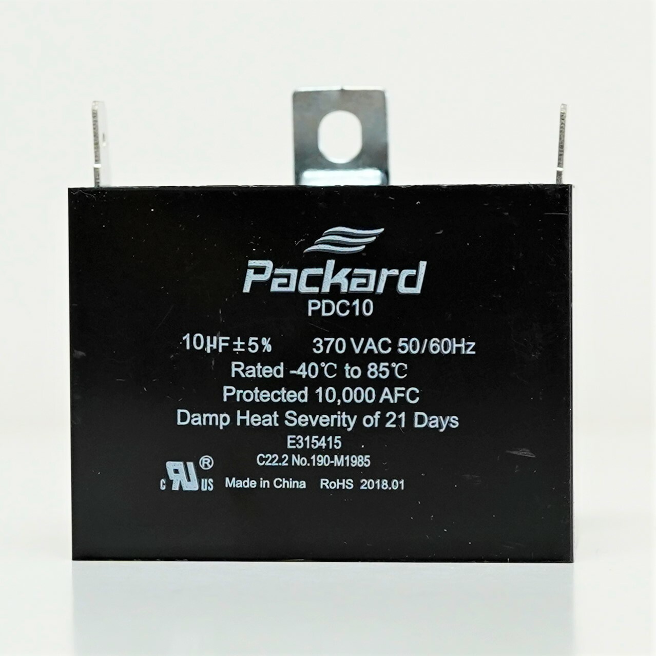 Packard PDC10 HVAC Dry Motor Run Capacitor 10 MFD/UF 370 Volts | eBay