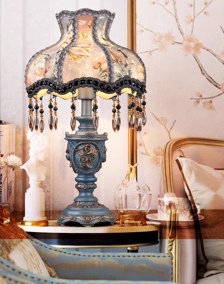 Retro European Lamp Shades Fringe Crystal Light Shades Romantic Table ...