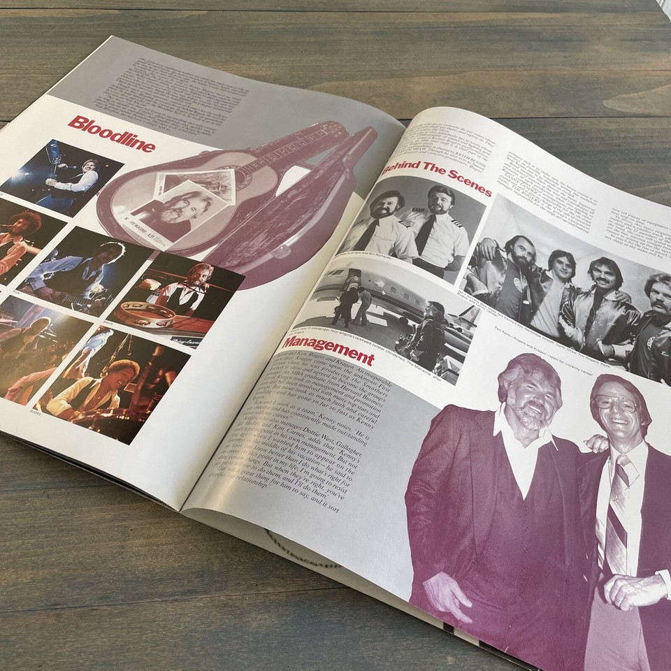 Kenny Rogers Promotional Promo Souvenir Concert Booklet Brochure 1989 ...