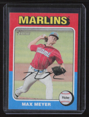 Max Meyer 2024 Topps Heritage Baseball Flip Stock Parallel SSP #492 | eBay