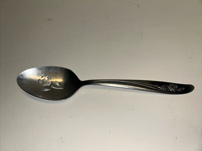 Oneida Stainless Steel Rose Slotted Spoon 8” Long | eBay