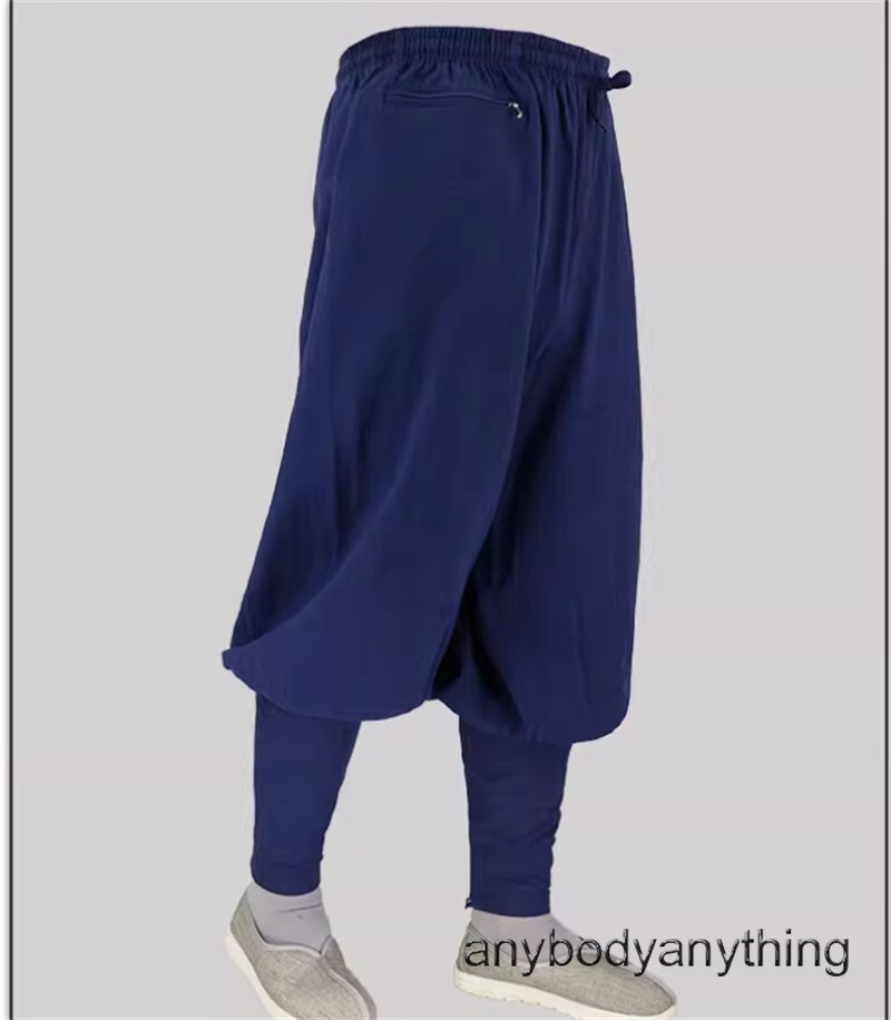 Shaolin Monk Kung Fu Pants Trouse Winter Monk Pants Thick Cotton Pants ...