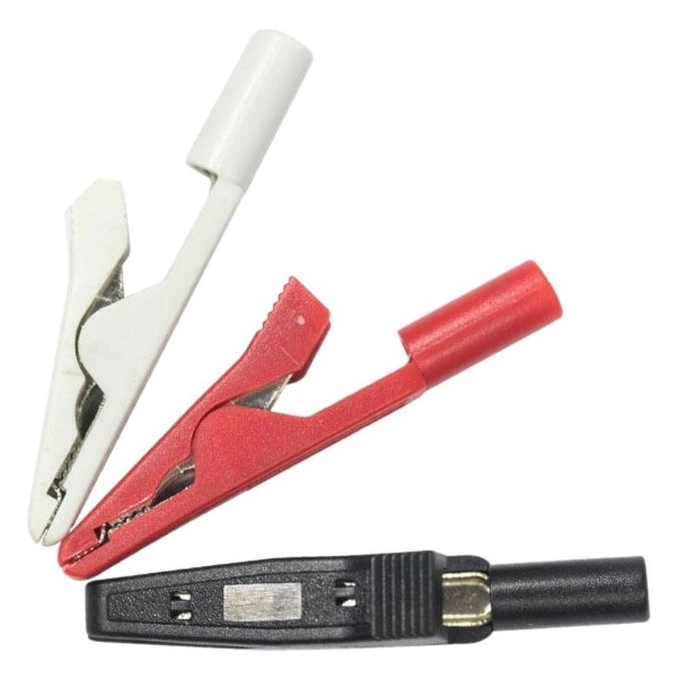 For Alligator Clamp 2mm Test Clip 2mm Banana Connector Strong Clamping ...