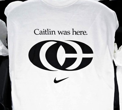 Caitlin Clark Nike Caitlin Was Here CC T-Shirt - RARE, New Logo - | eBay