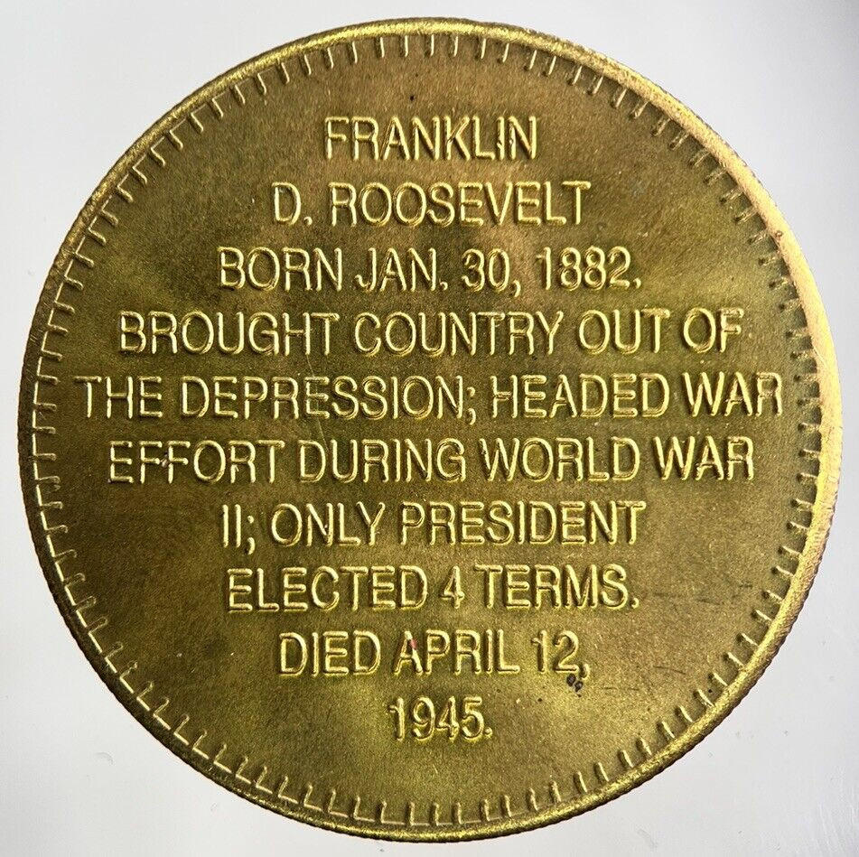 US USA Commemorative Franklin Roosevelt Token Coin | Very High Grade | eBay
