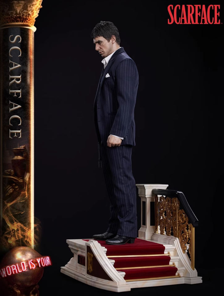 BLITZWAY 1/4 Scarface Tony Montana Al Pacino Figure Statue Rubber Hair ...