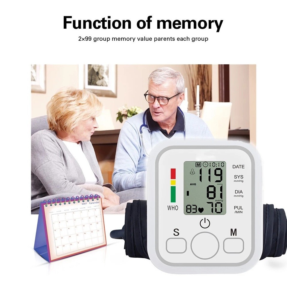 Digital Upper Arm Blood Pressure Monitor - Automatic BP Machine with ...