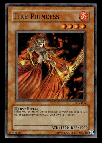 Yugioh Fire Princess LON-034 Super Rare NM | eBay