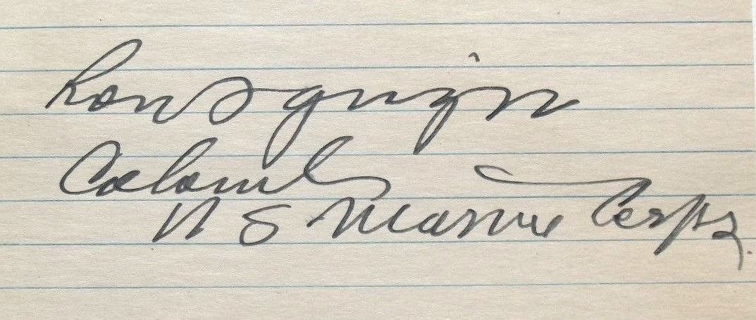 General Roy Geiger WW II Marine Commander Autograph Signed Card ''Rare ...