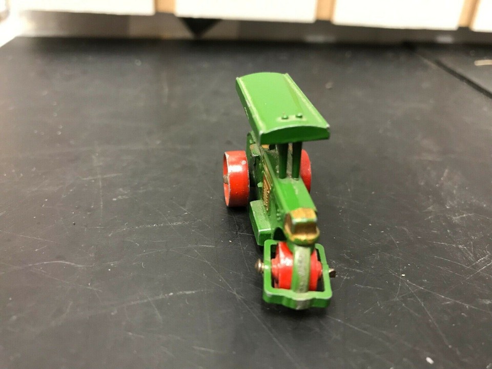 VINTAGE LESNEY ENGLAND NO. 1 GREEN ROAD ROLLER W/RED METAL WHEELS 1960 ...