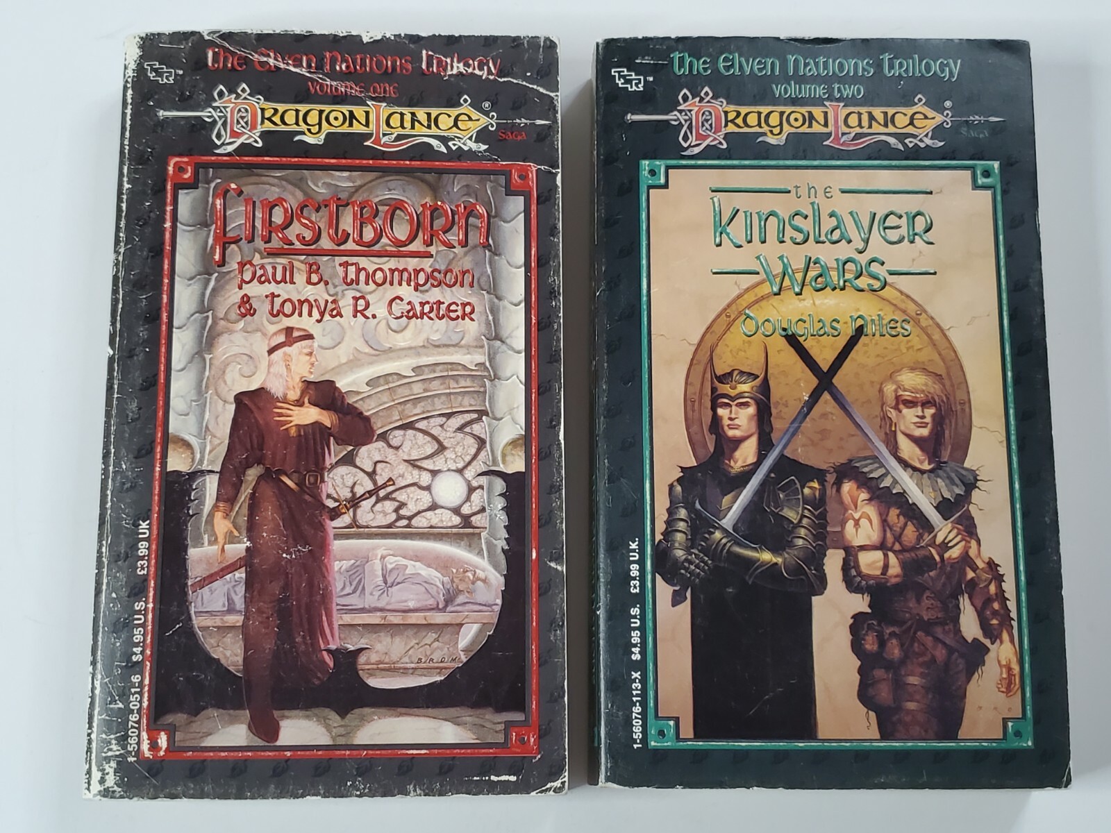 Vtg FIRSTBORN & KINSLAYER WARS Dragon Lance Elven Nations Trilogy Book ...