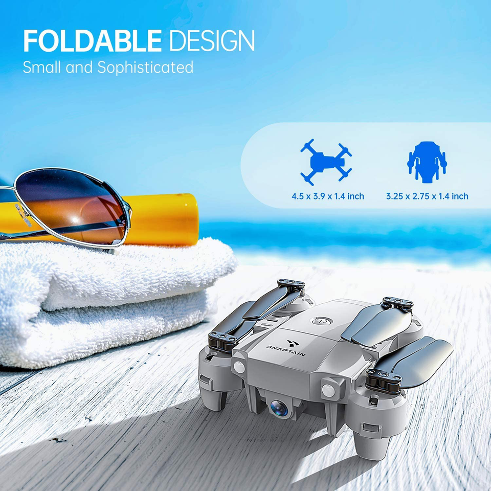 SNAPTAIN A10 Mini Foldable Drone with 720P HD Camera FPV WiFi RC ...