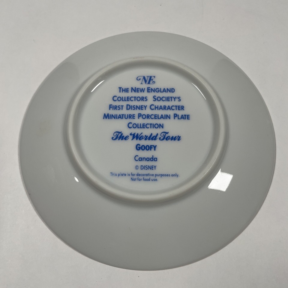 Disney Miniature Porcelain Plate - Canadian Goofy | eBay