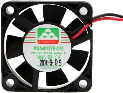 40mm x 10mm Fan (MGA4012YB-O10 C) 12v,8200 RPM,8.72CFM, 2 BB,2 pin bear ...